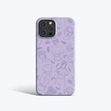 Ancient Greek Purple Line Art Classical Motif Phone Case Compatible ...