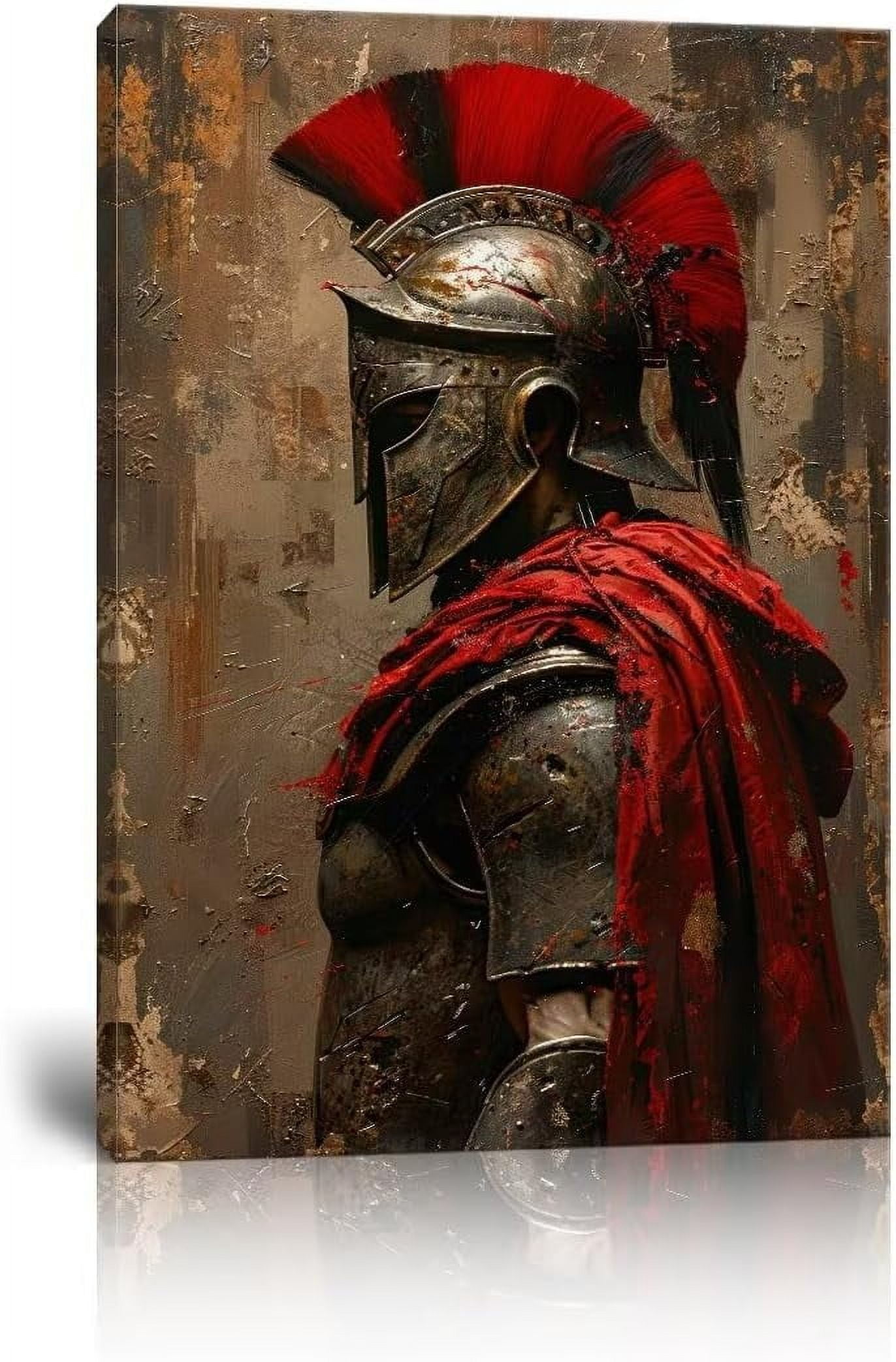 Ancient Greek Spartan Warrior Canvas Wall Art Prints Armored Knights ...