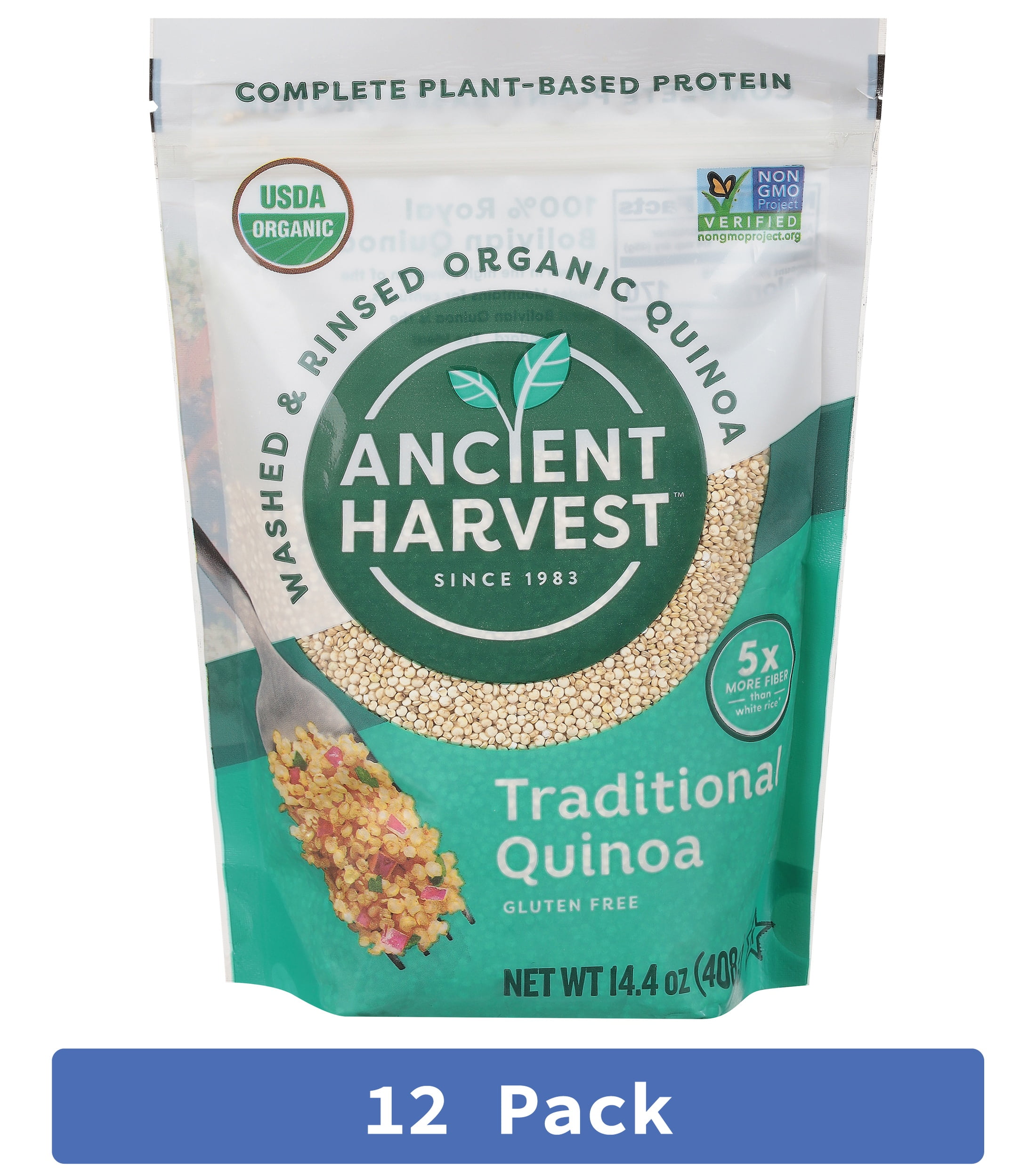 Ancient Harvest Organic Whole Grain Quinoa WFGF 14.4 oz (Pack of 12 ...