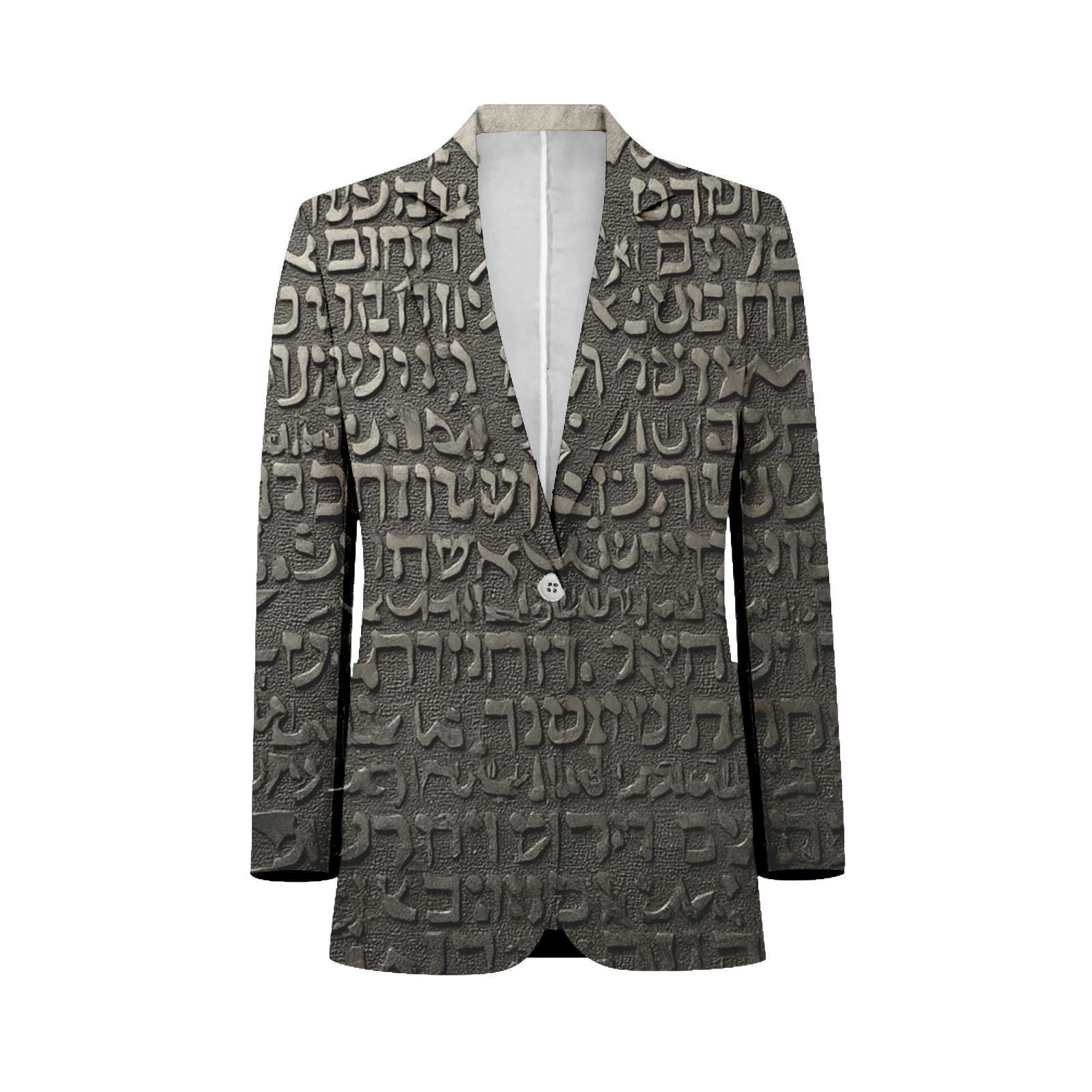 Ancient Hebrew Stone Script Mens Suits Shawl Collar Slim Fit Suit Mens ...