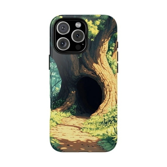 Ancient Hollow Tree Forest Art Phone Case with iPhone 17 to 11 Pro Max ...