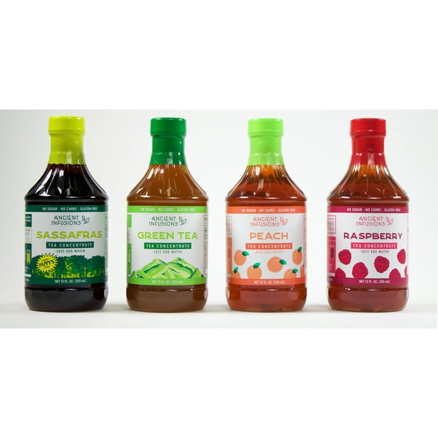 Ancient Infusions Tea Concentrates: Peach Tea, Raspberry Tea, Green Tea ...
