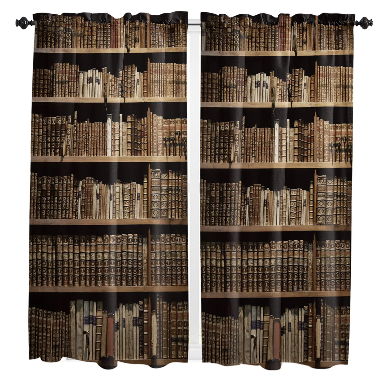Ancient Library Book Curtain For Living Room Kids Bedroom Kitchen ...