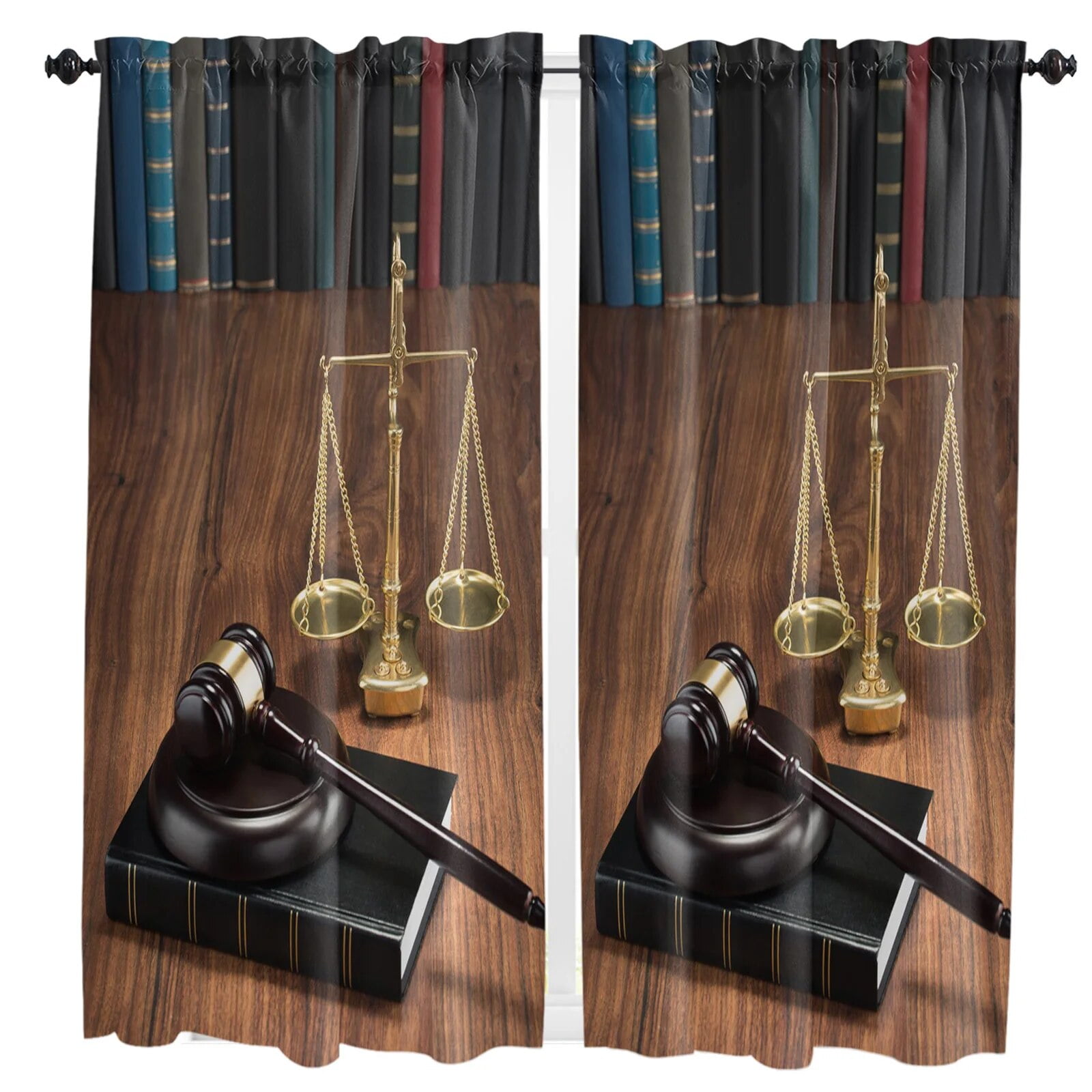 Ancient Library Book Curtain For Living Room Kids Bedroom Kitchen ...