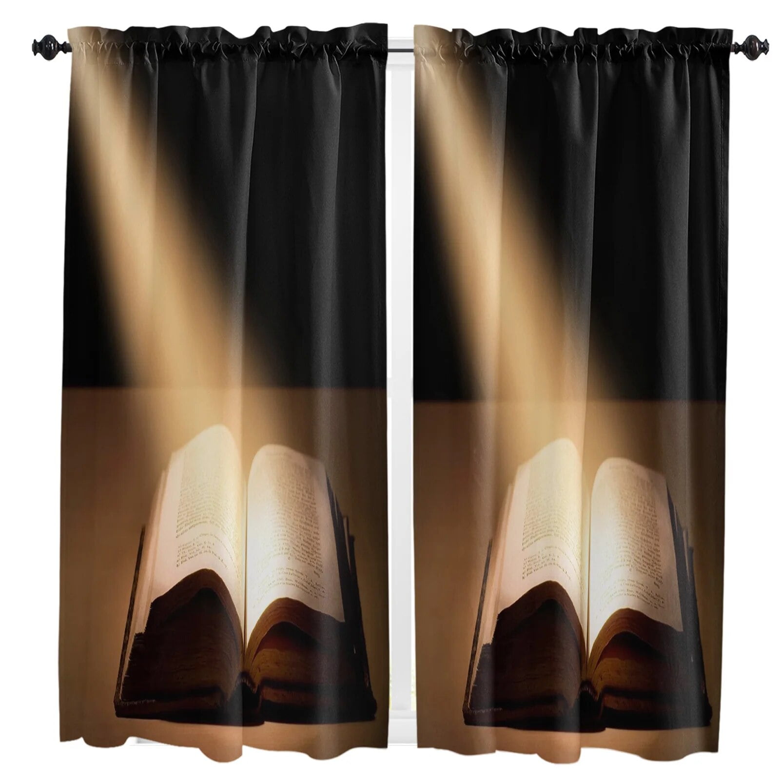 Ancient Library Book Curtain For Living Room Kids Bedroom Kitchen ...