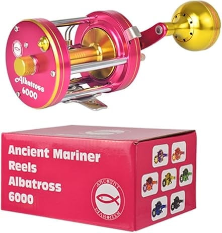 Ancient Mariner Albatross 6000 Round Bait cast Reel Pink - Walmart.com