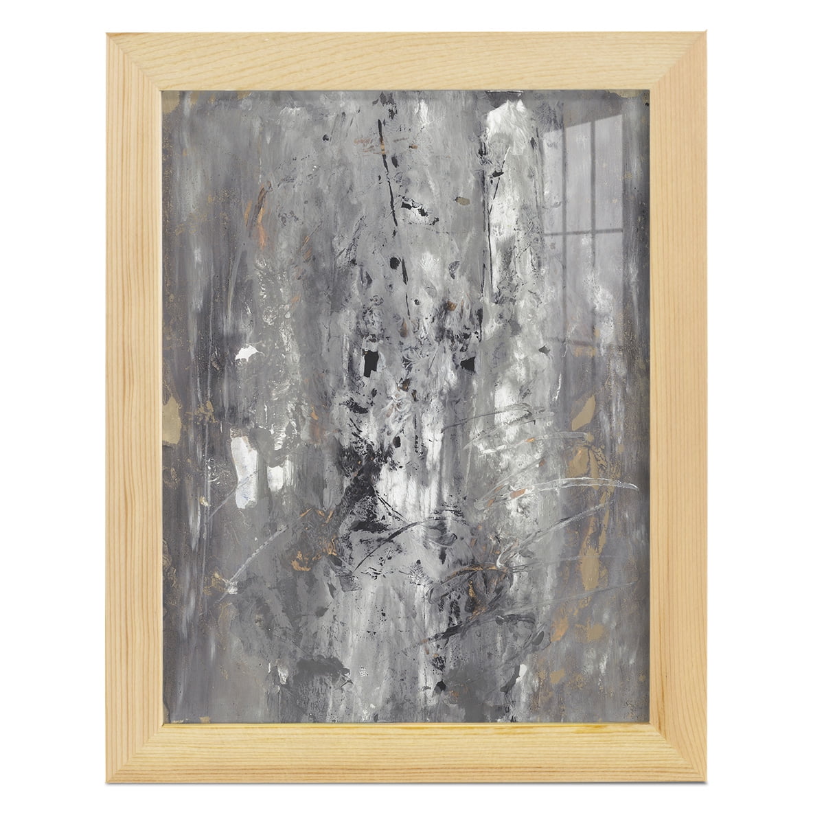 Ancient Marks I - Framed Print w/glass - Natural Wood - Walmart.com