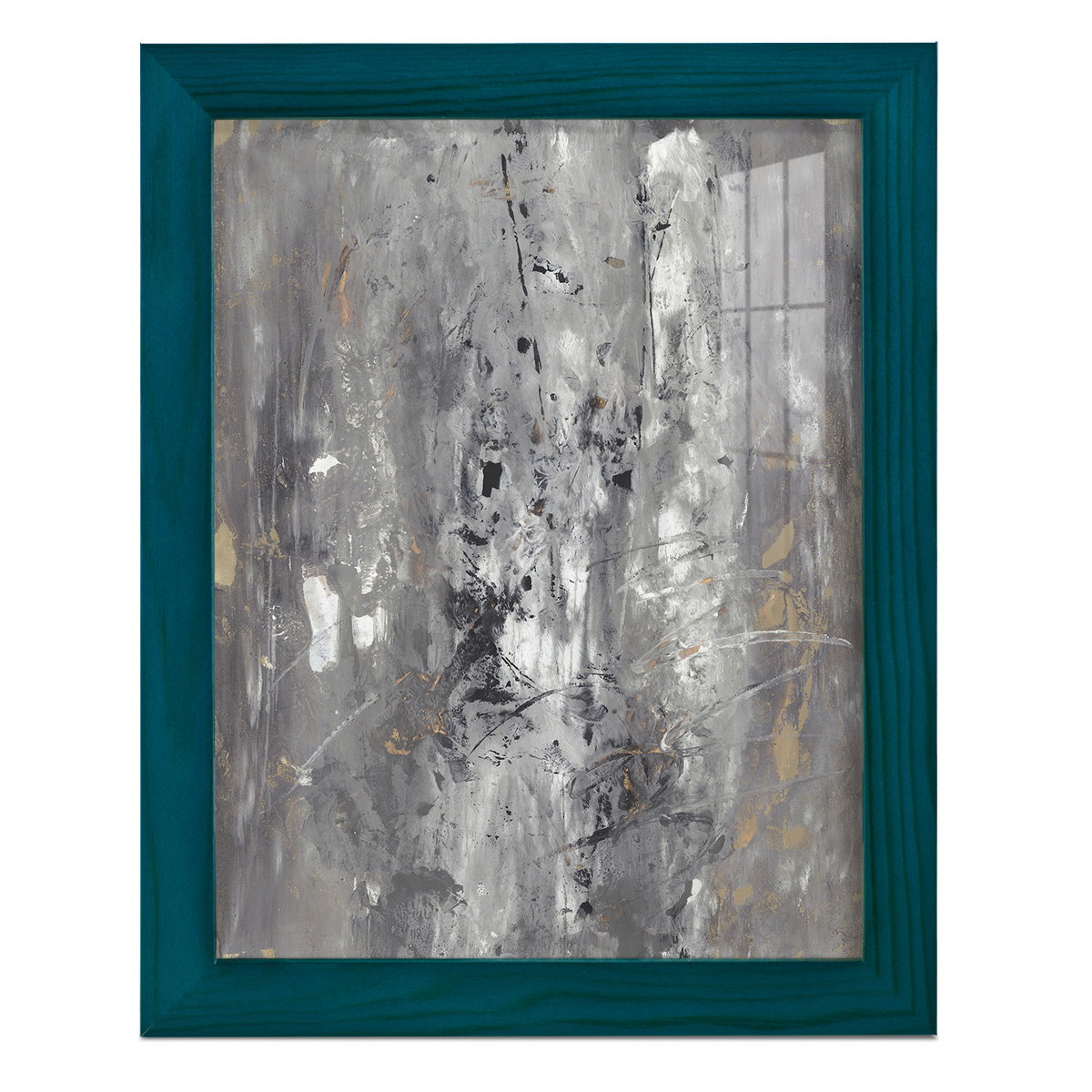 Ancient Marks I - Framed Print w/glass - Ocean Blue - Walmart.com