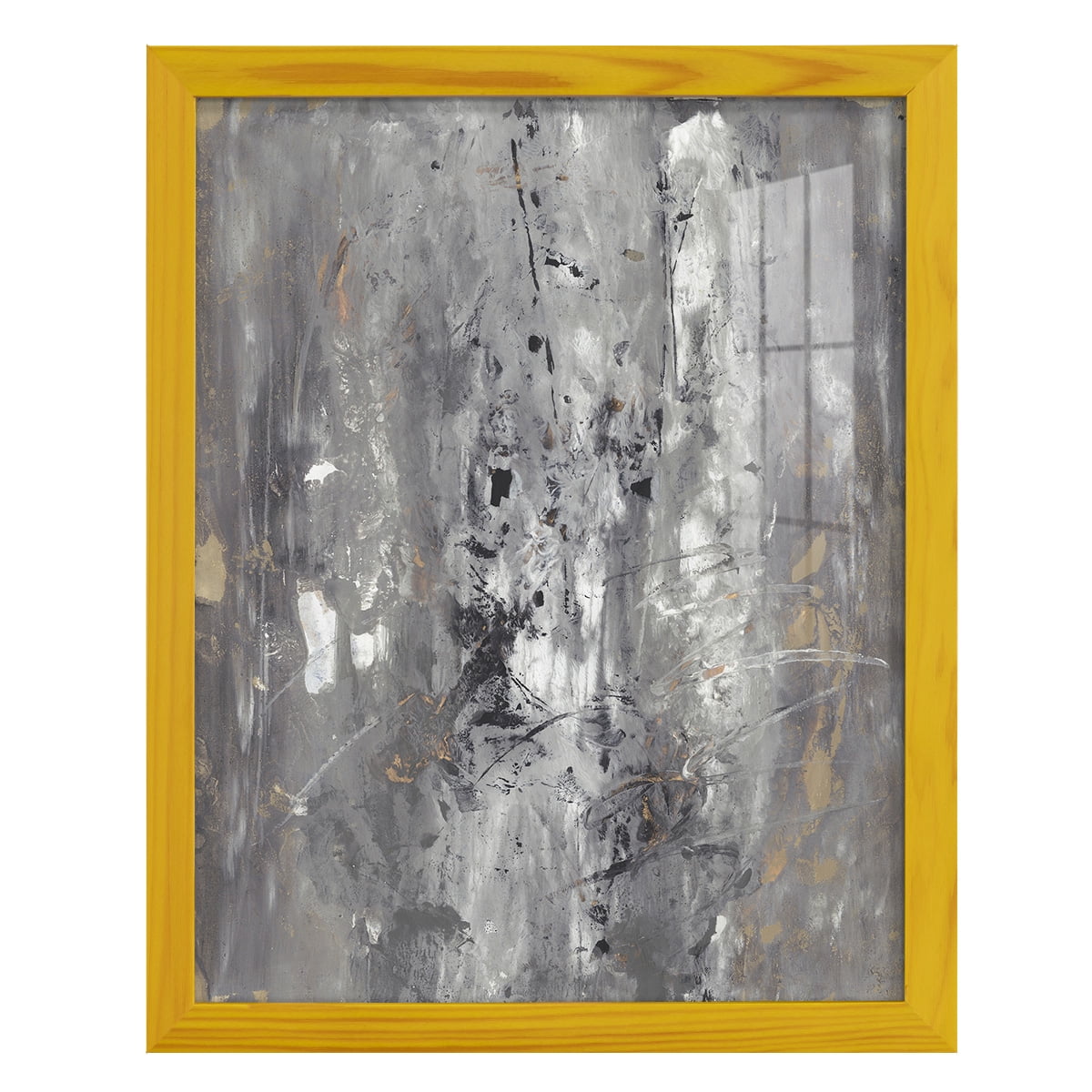 Ancient Marks I - Framed Print w/glass - Sunflower Yellow - Walmart.com