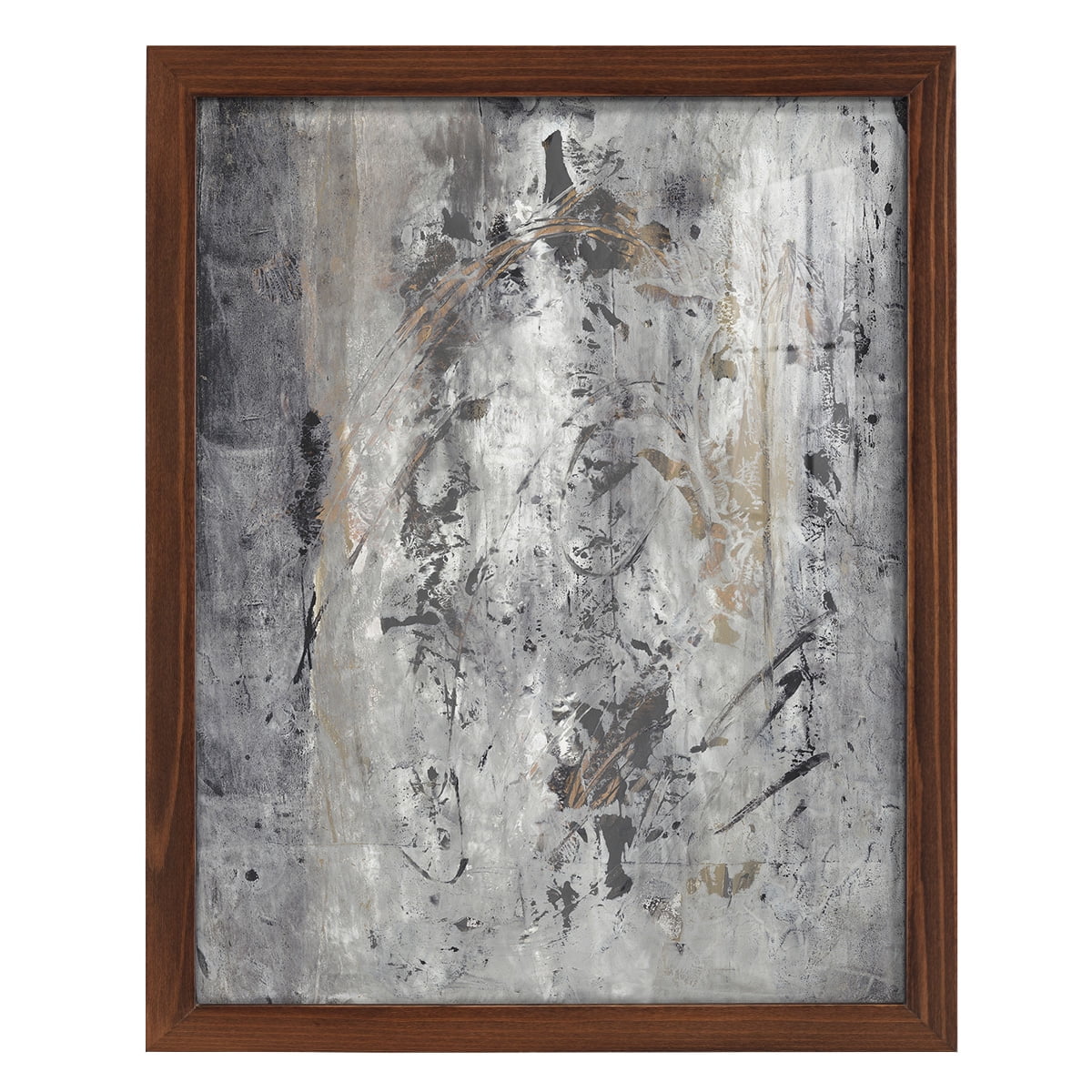 Ancient Marks II - Framed Print w/glass - Chestnut - Walmart.com