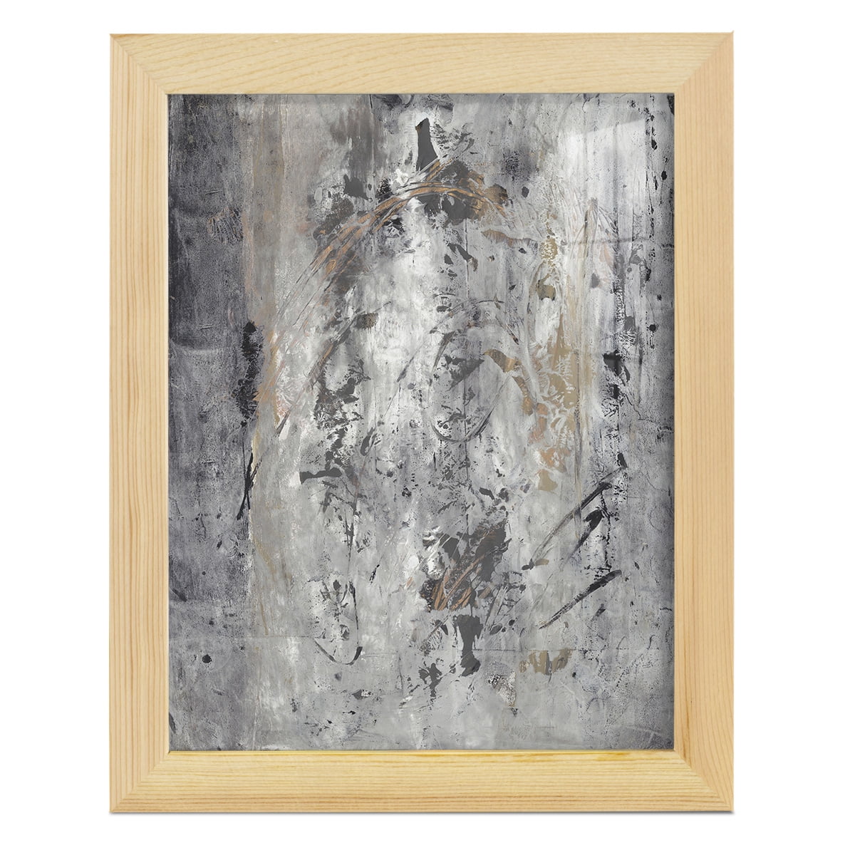 Ancient Marks II - Framed Print w/glass - Natural Wood - Walmart.com