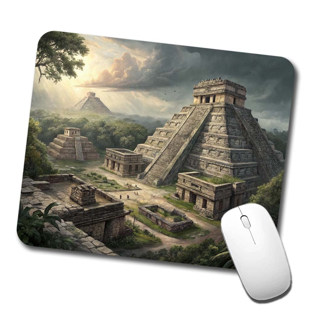 Ancient Maya Temples Step Pyramids Mouse Pad Low Profile Gaming Mat ...