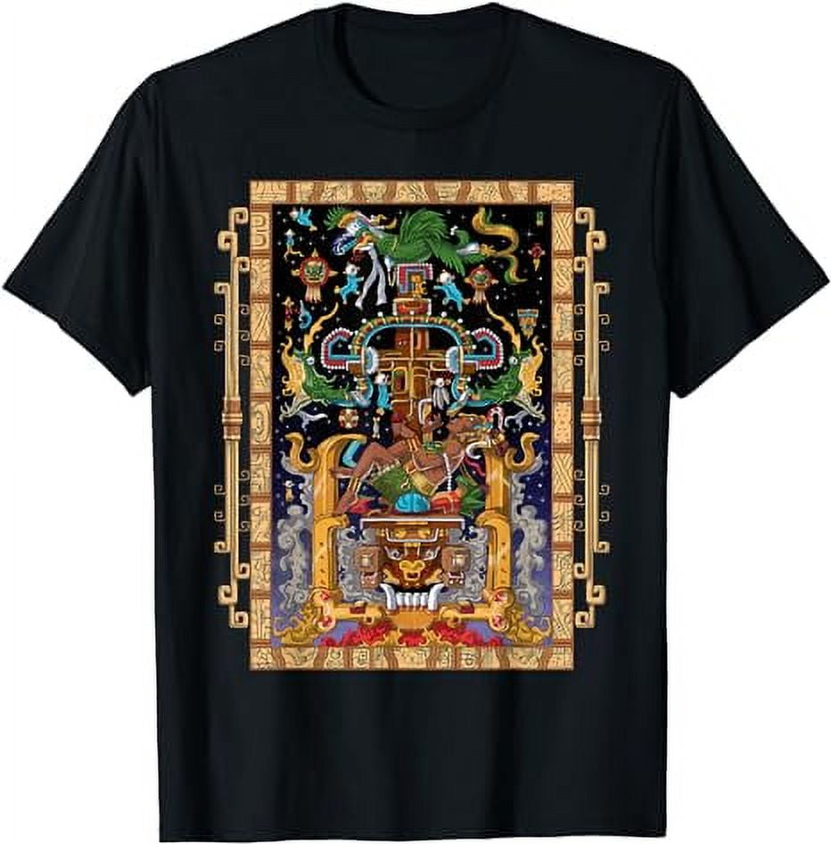 Ancient Mayan King Pakal Aztec God Civilization Mythology T-Shirt ...