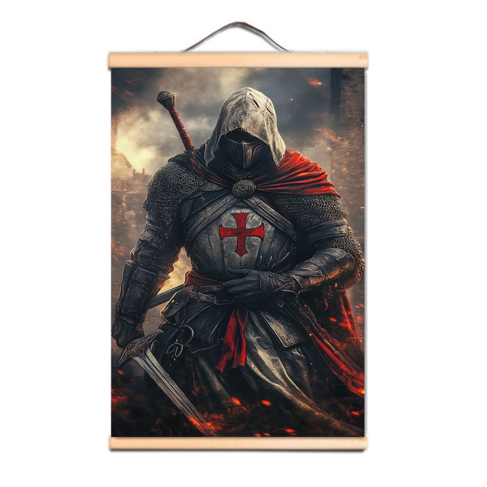 Ancient Military Wall Art Posters and Prints Tapestry Templar Knight ...
