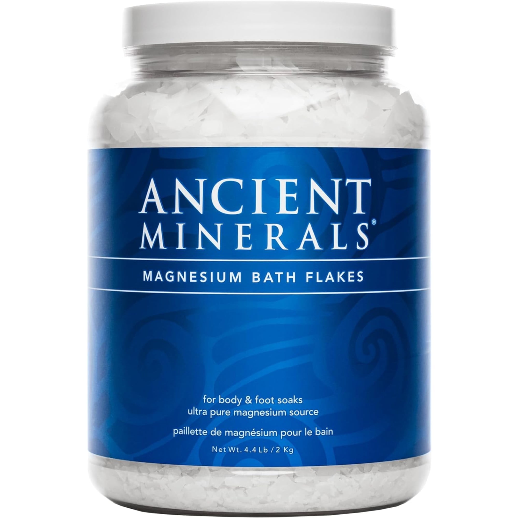 Ancient Minerals Large Package Magnesium Bath Flakes - 4 lb, High-Absorption for Relaxation ...