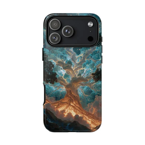 Ancient Nebula Tree of Life Art Phone Case for iPhone Case 17 16 15 14 ...