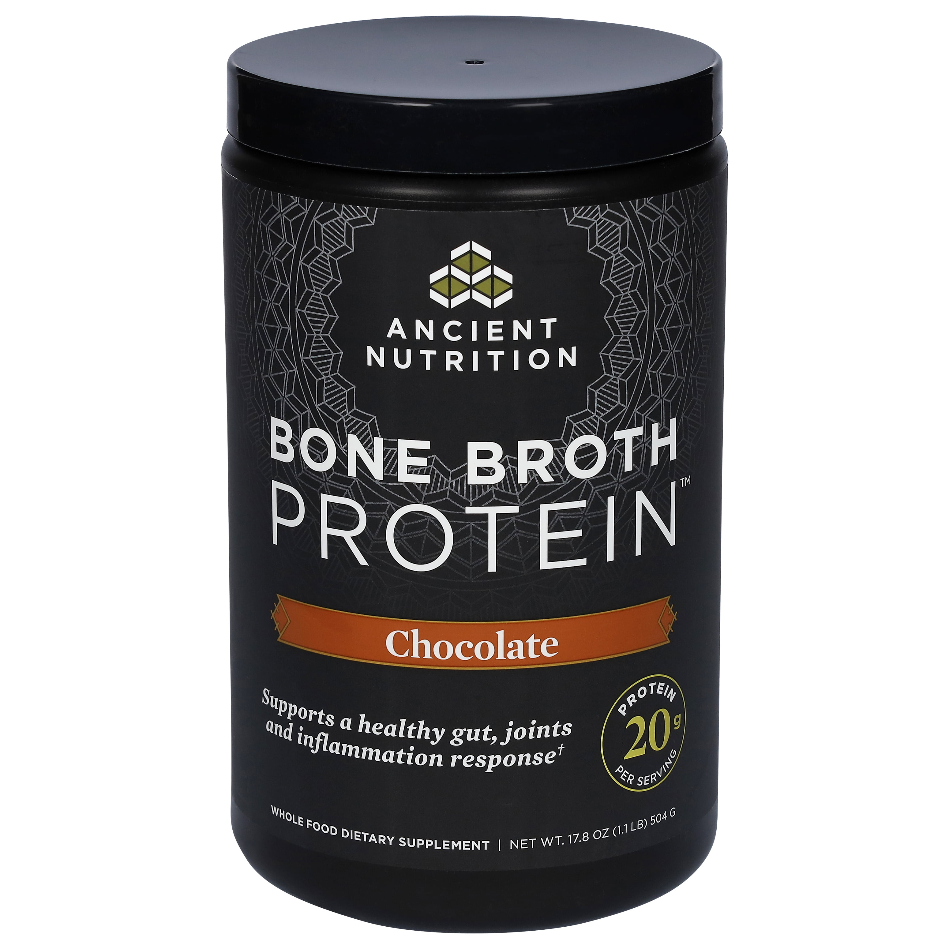 Ancient Nutrition, Bone Broth Protein Powder, Collagen, Chocolate, 20 ...