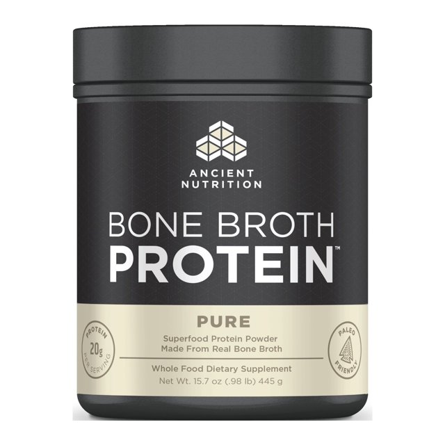 Ancient Nutrition Bone Broth Protein Powder, Pure Collagen, 20 Servings ...