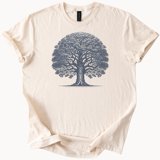 Ancient Oak Tree Graphic Shirt Nature Forest Roots Tee Botanical Tree ...