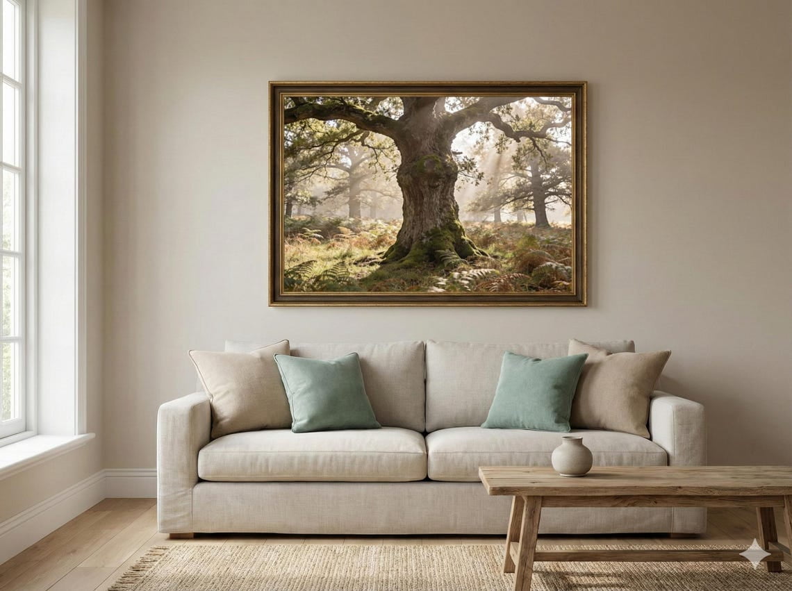 Ancient Oak Woodland British Nature Poster Unframed Paper Print ...