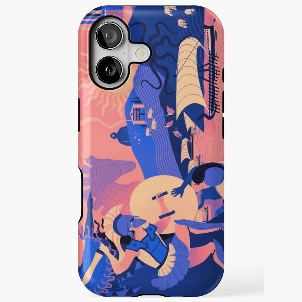 Ancient Odyssey Greek Warrior Ships Sun Case iPhone 17 to 11 Pro Max ...