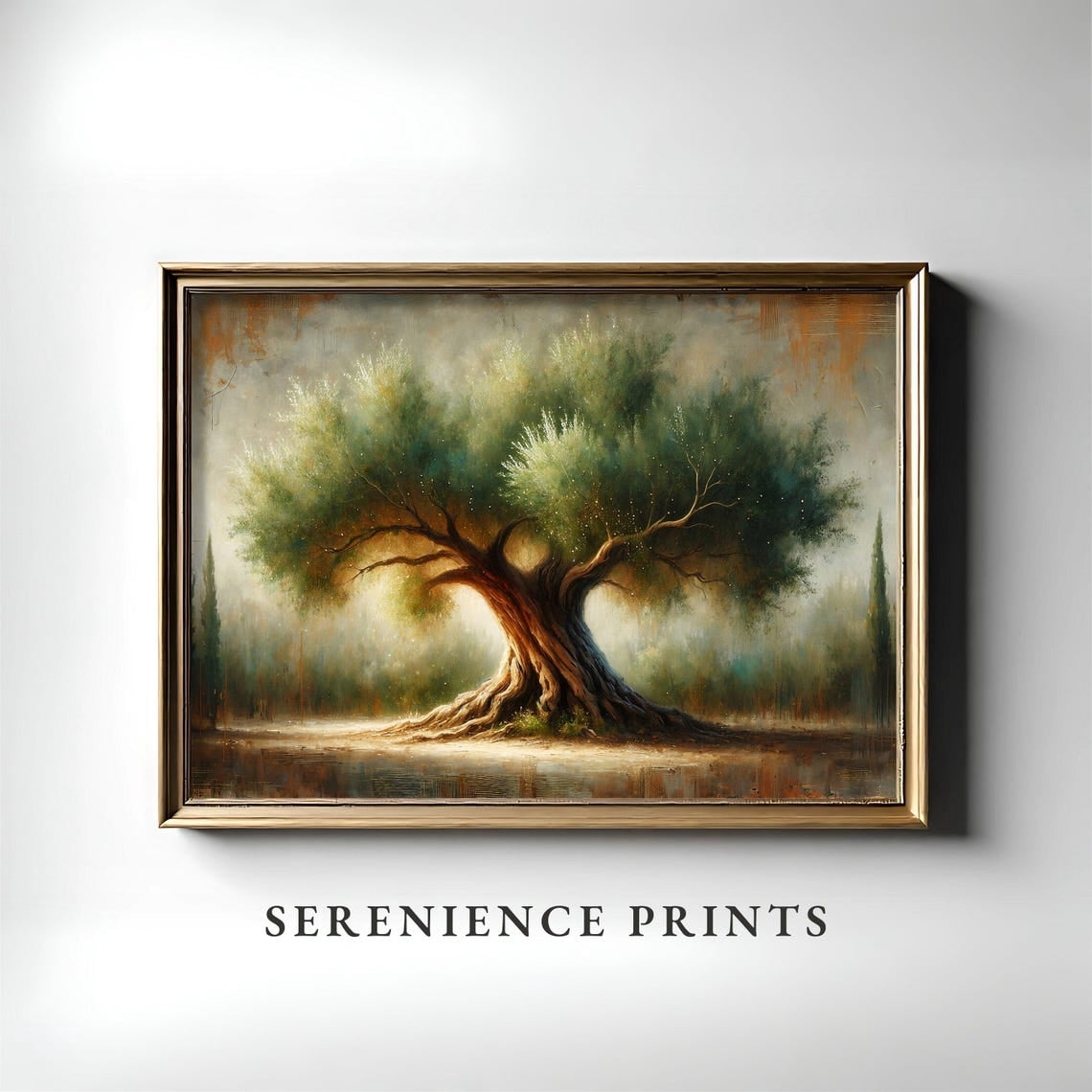 Ancient Olive Tree Botanical Print, Unframed Paper Poster 24x36in ...