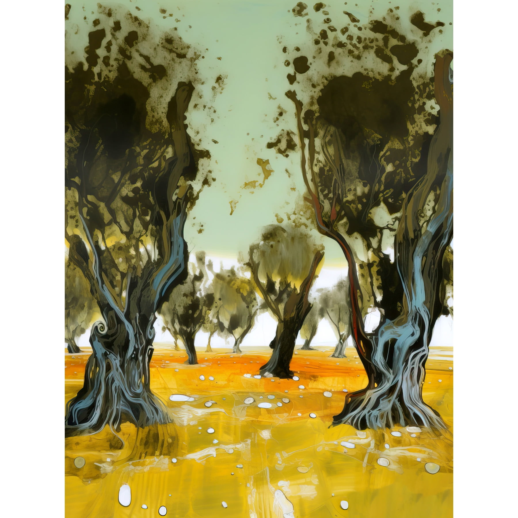 Ancient Olive Tree Grove Mediterranean Landscape Extra Large XL Wall ...