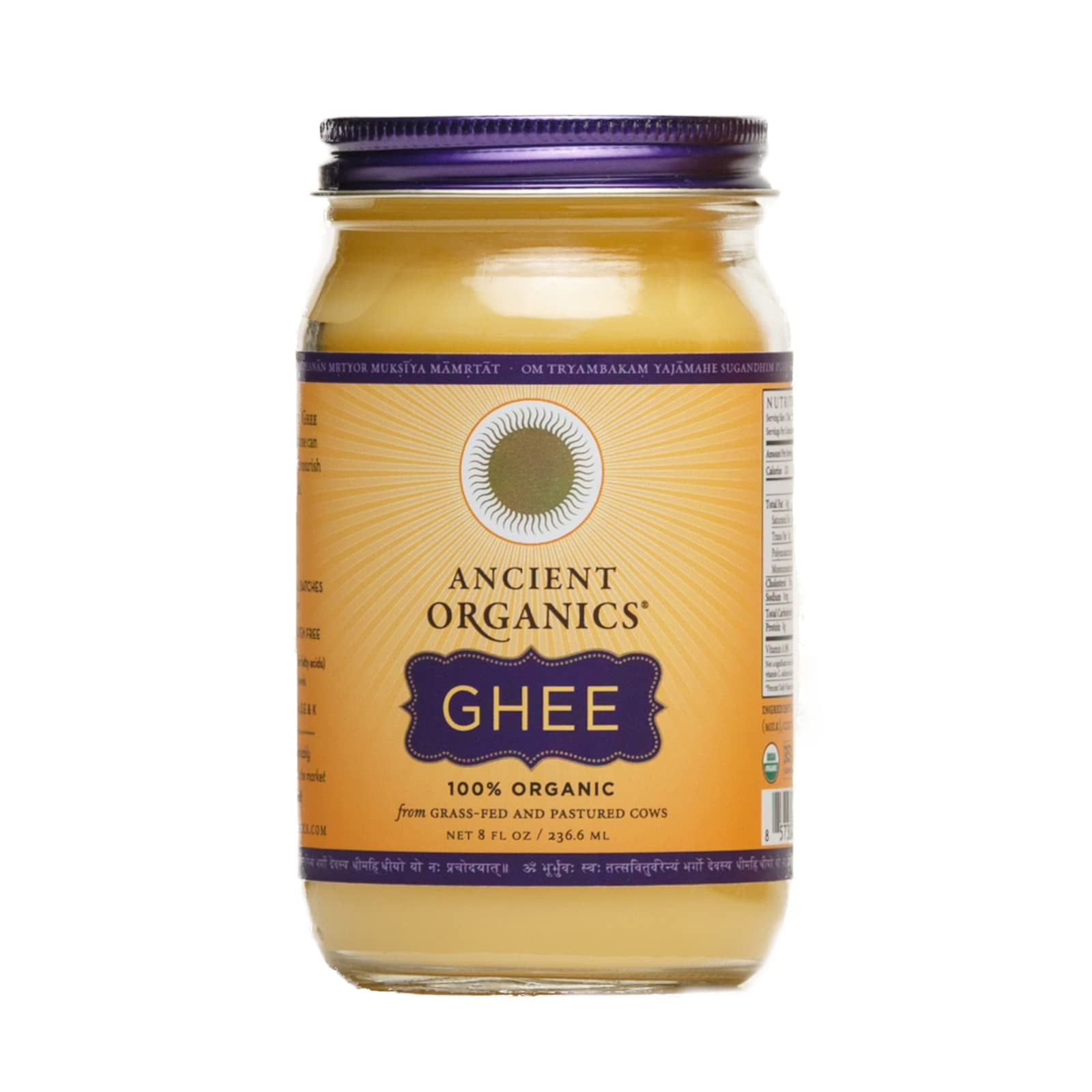 Ancient Organics Ghee, Organic DEF29 Grass Fed Ghee Gluten Free Ghee ...