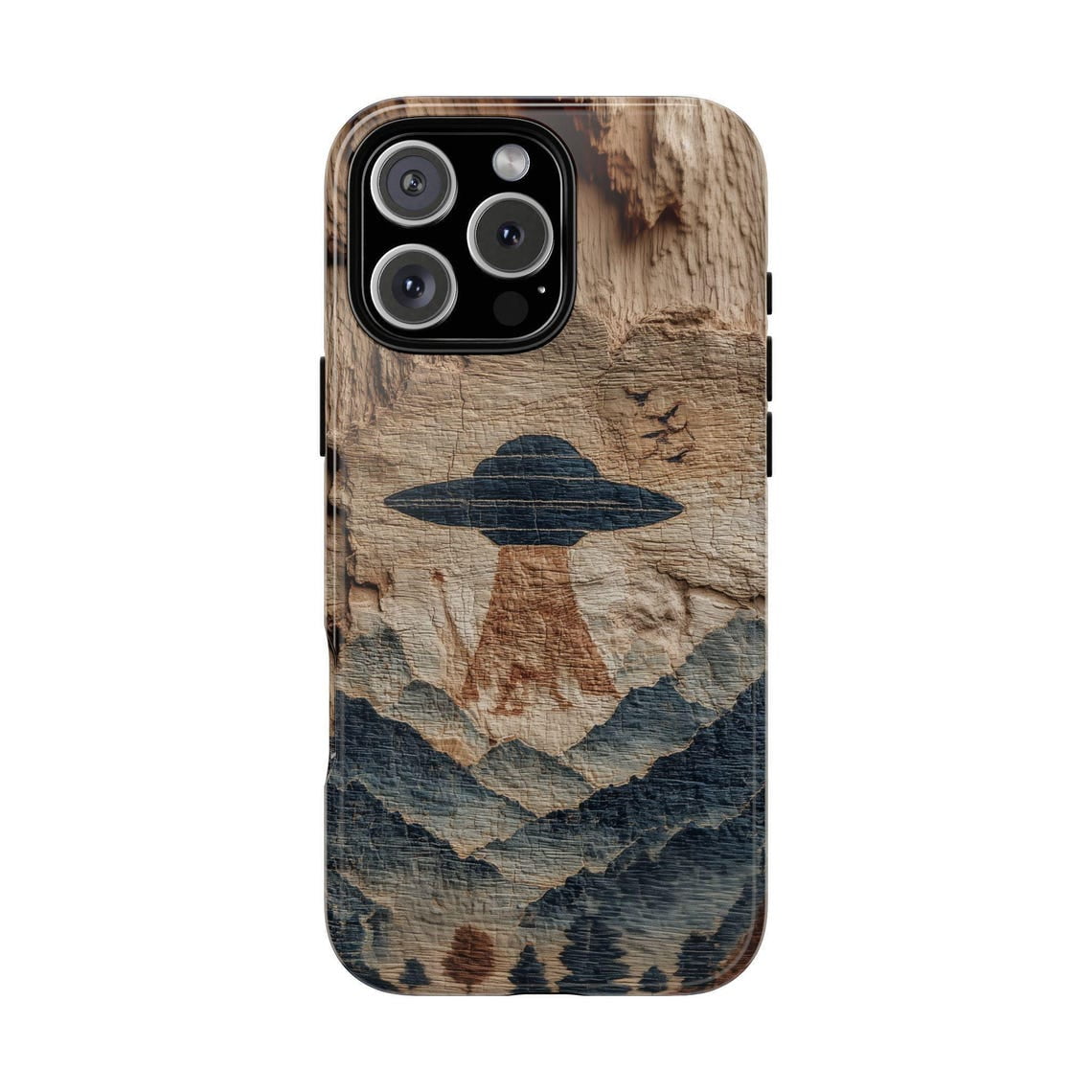 Ancient Primitive Cave Painting UFO Spaceship with iPhone 17 to 11 Pro ...