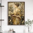 Ancient Roman Fresco Woman Wall Art Poster Gold Woman in Garden with ...