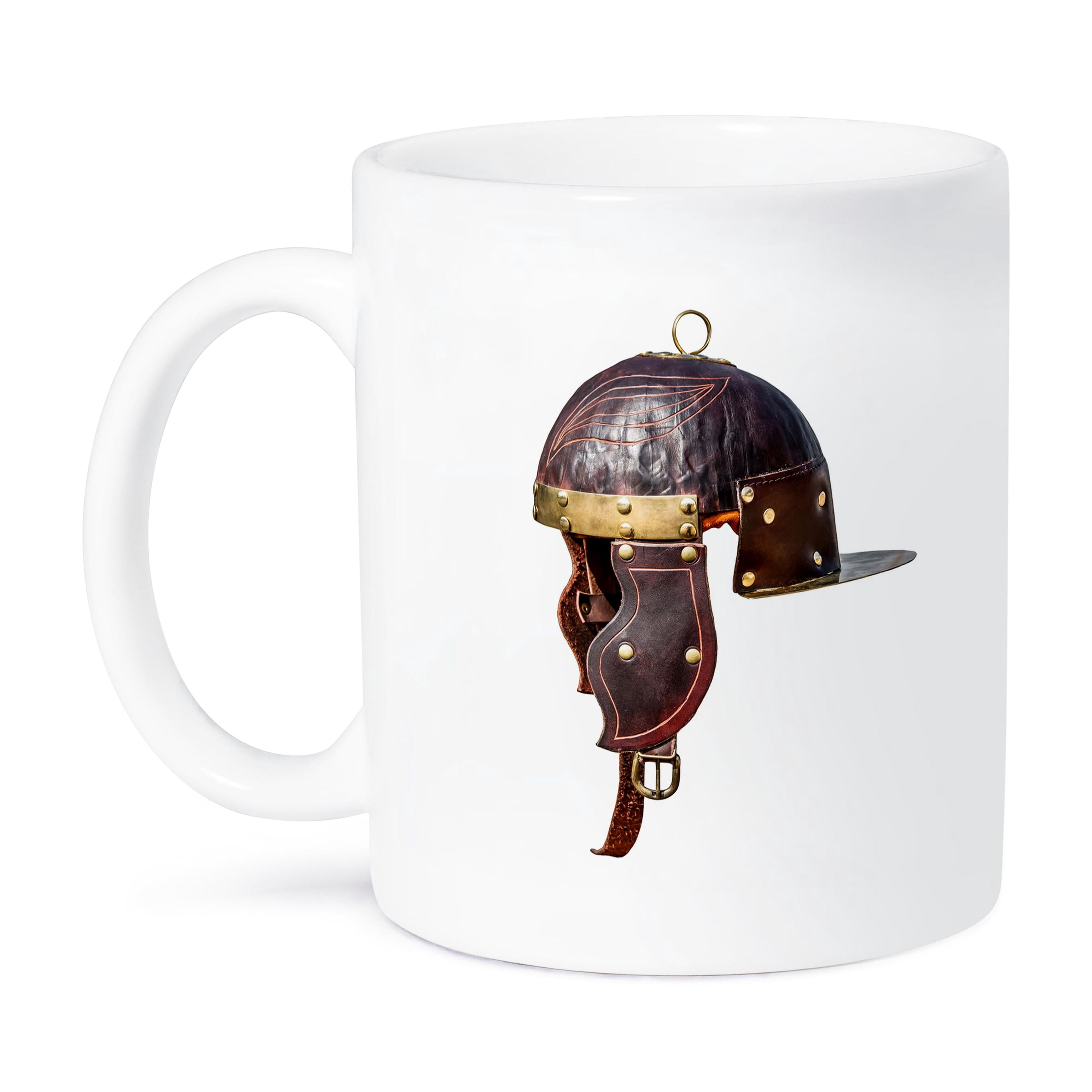 3dRose, Ancient Roman military helmet, white background, 11oz Mug ...