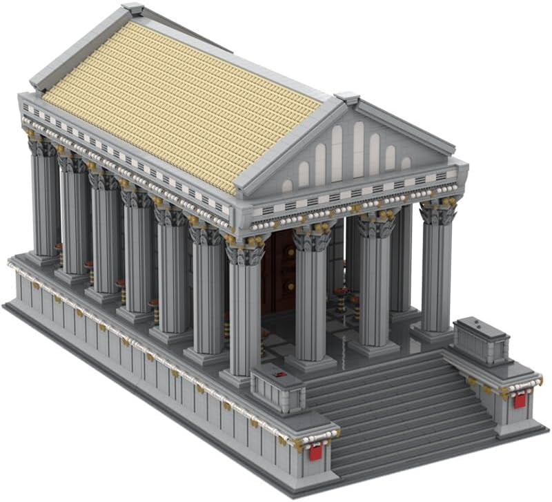 Ancient Roman Temple Building Blocks Toys Set, Building Large-Scale ...
