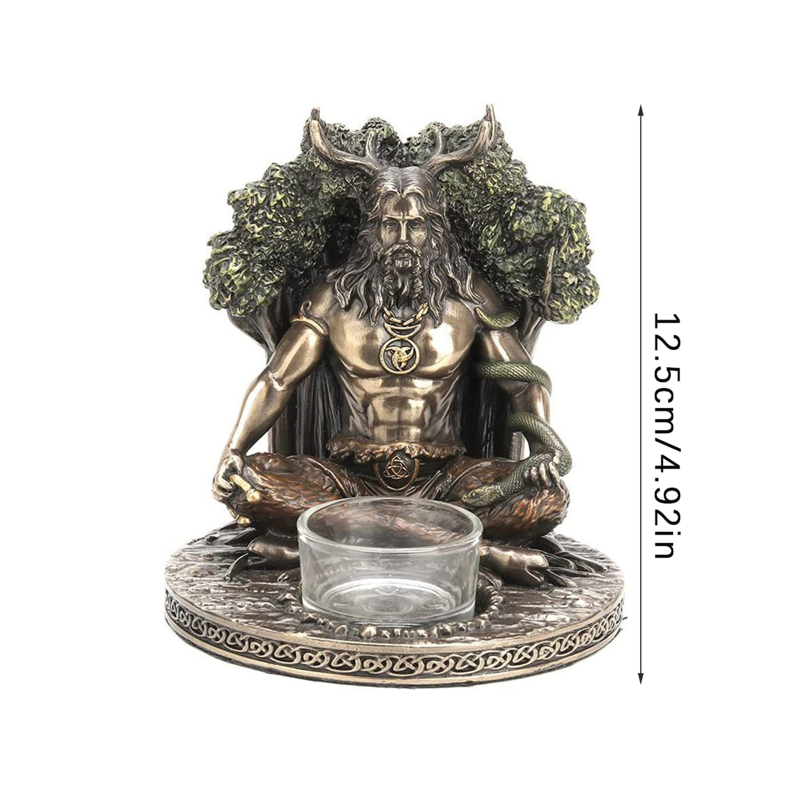 Ancient Rome Cernunnos Sitting Statue Sculpture Celtic God Candles ...