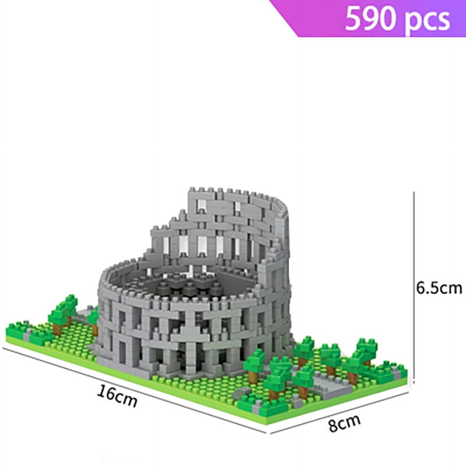 Ancient Rome Colosseum Egypt Pyramid Sphinx Diamond Building Micro Blocks Capitol City Bricks ...