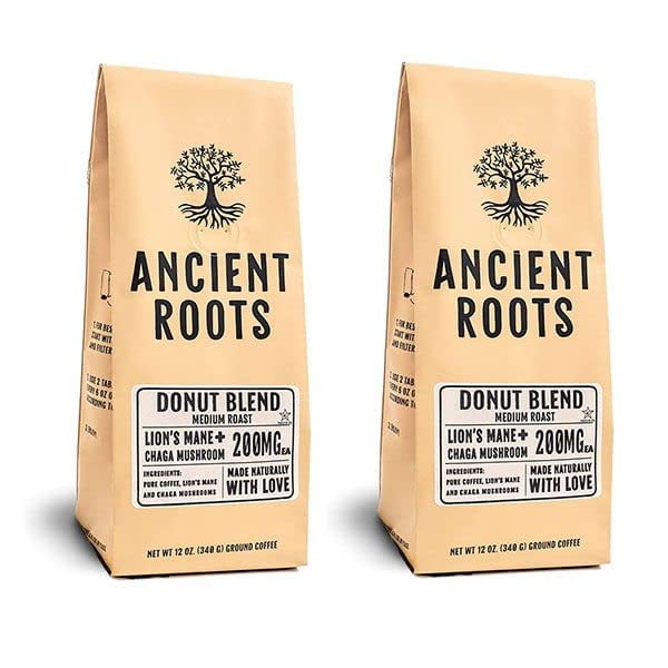 Ancient Roots Flavored Mushroom Coffee by CORIM PREMIUM BLENDS, 12 oz ...