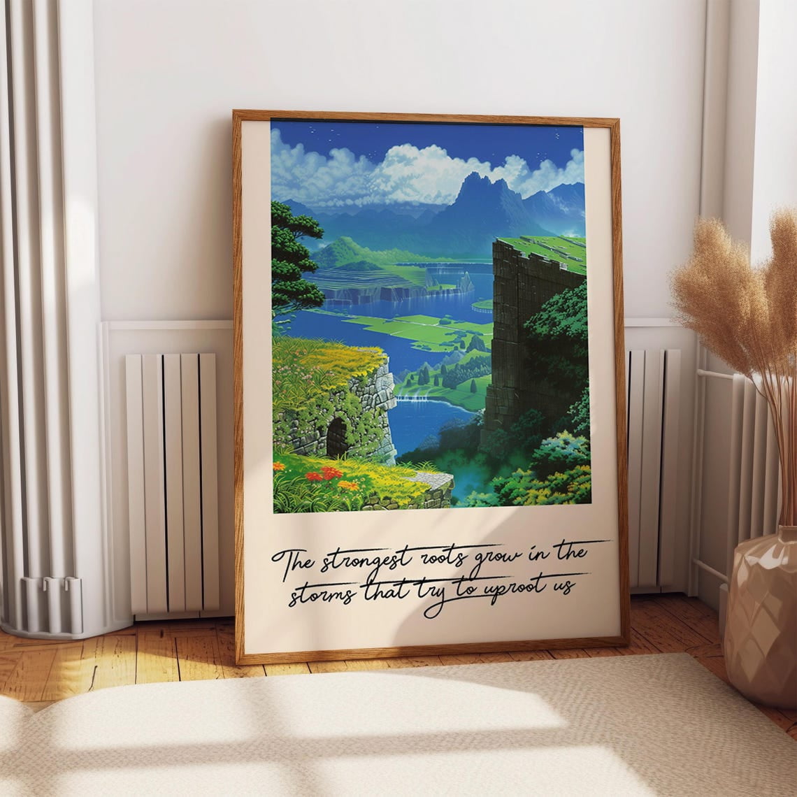 Ancient Ruins And Mountain Valley Art Print - Inspirational Nature ...