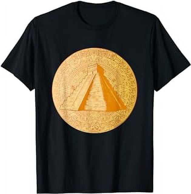 Ancient Sacred Mayan Aztec Calendar Pyramid Geometry T-Shirt - Walmart.com