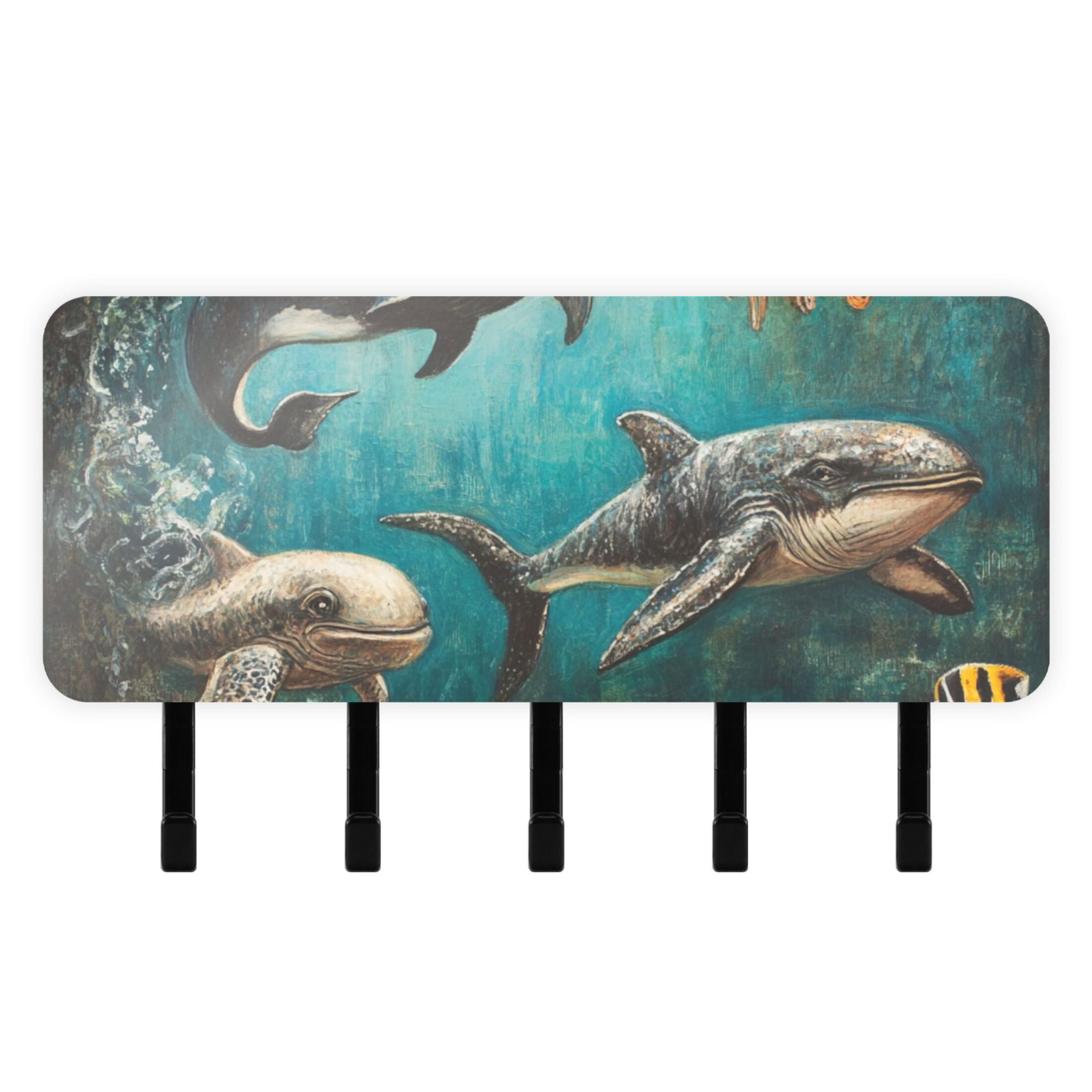 Ancient Sea Animals Key Holder for Wall Mail Holder Organizer with 5 ...