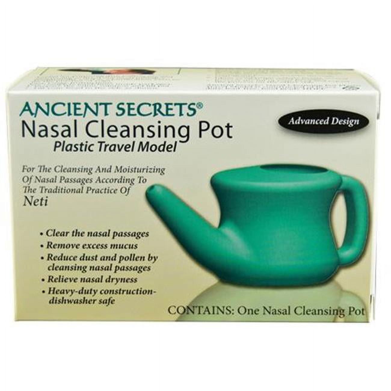 Ancient Secrets Nasal Cleansing Neti Pot - Plastic - 1 Pot - Walmart.com