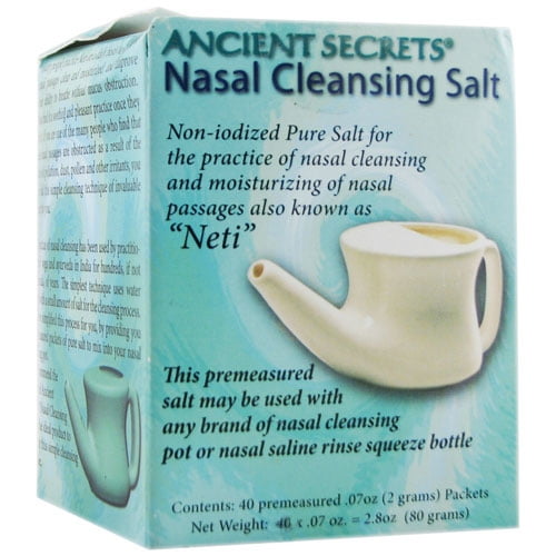 Ancient Secrets Nasal Cleansing Salt 40 Packet HSA/FSA Eligible ...