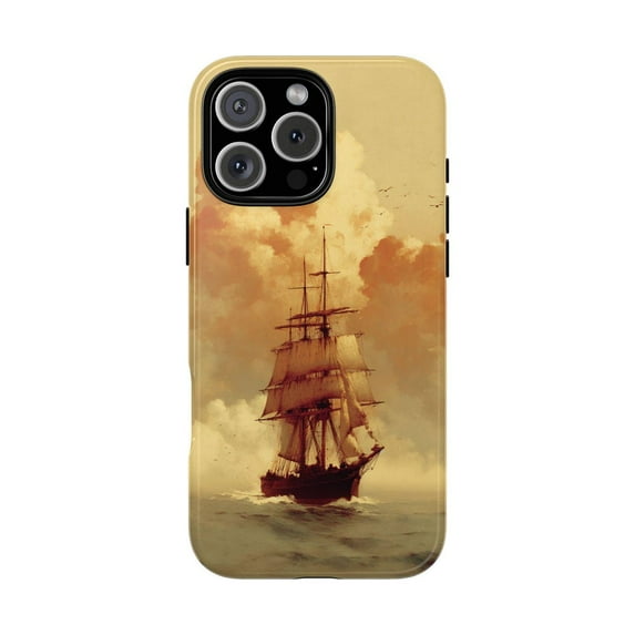 Ancient Ship Ocean Voyage Phone Case Mystical Sea Art for iPhone 17 16 ...