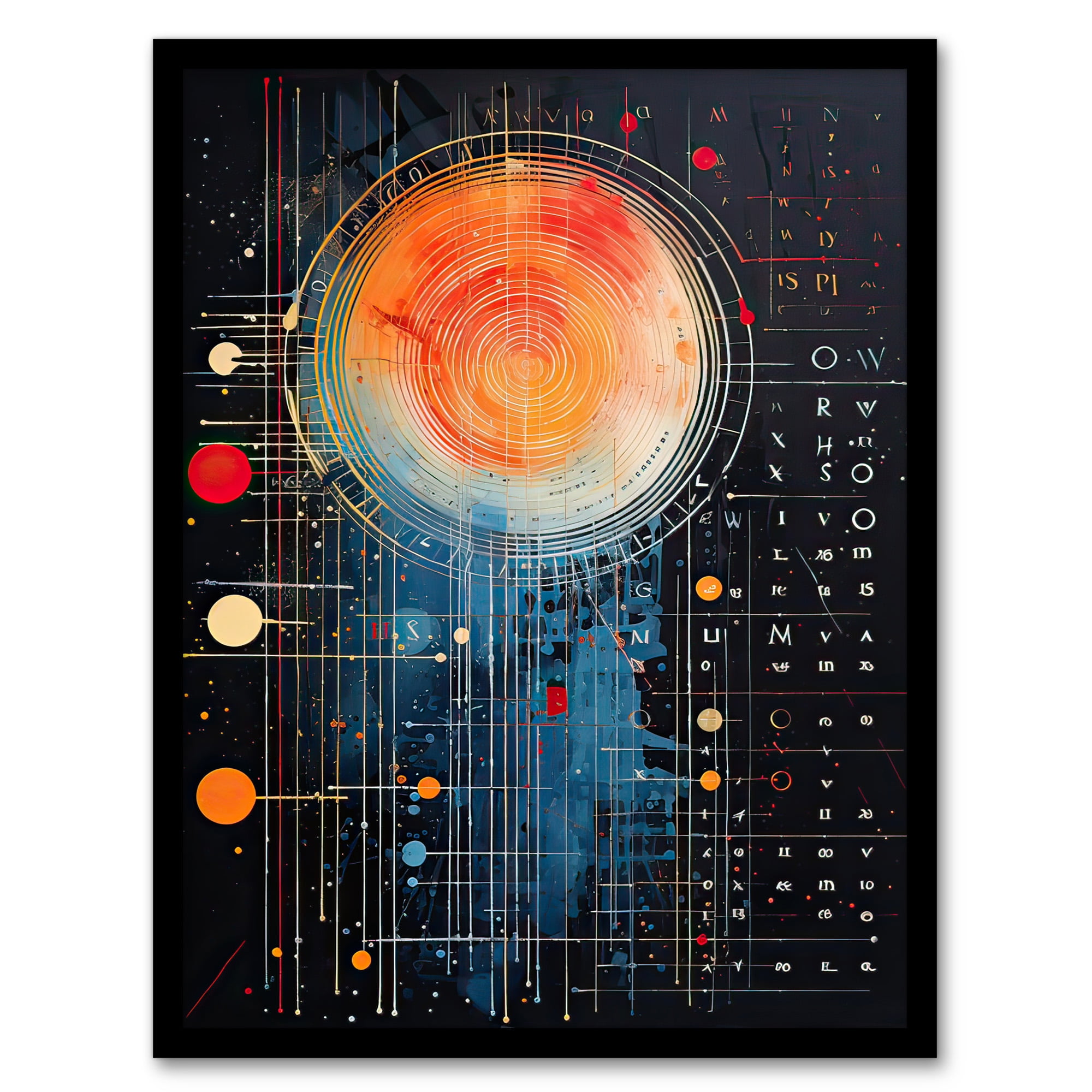 Ancient Solar System Codex Manuscript Sun Planets Abstract Warm and ...