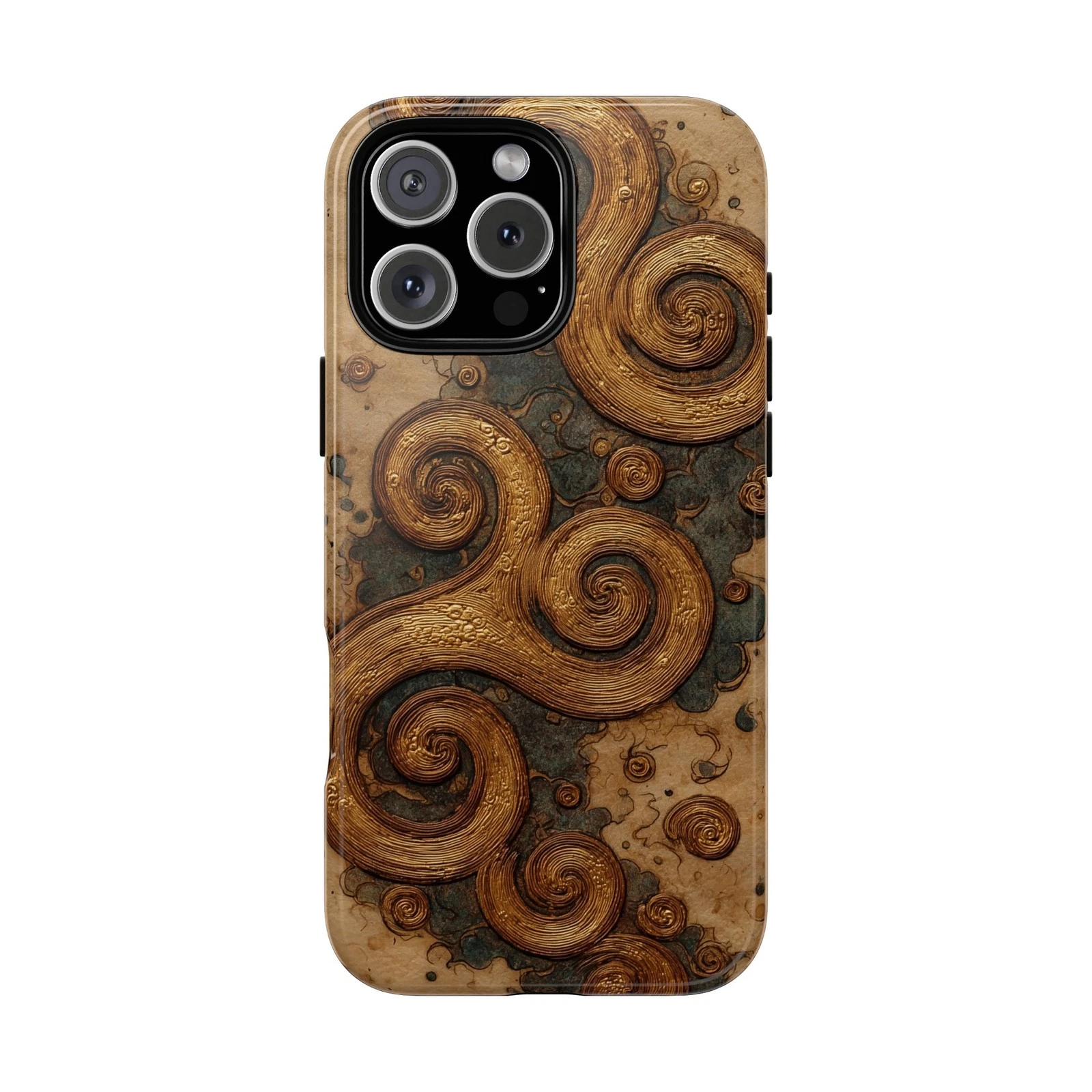 Ancient Spiral on Aged Parchment Themed Phone Case for 17 16 15 14 13 ...