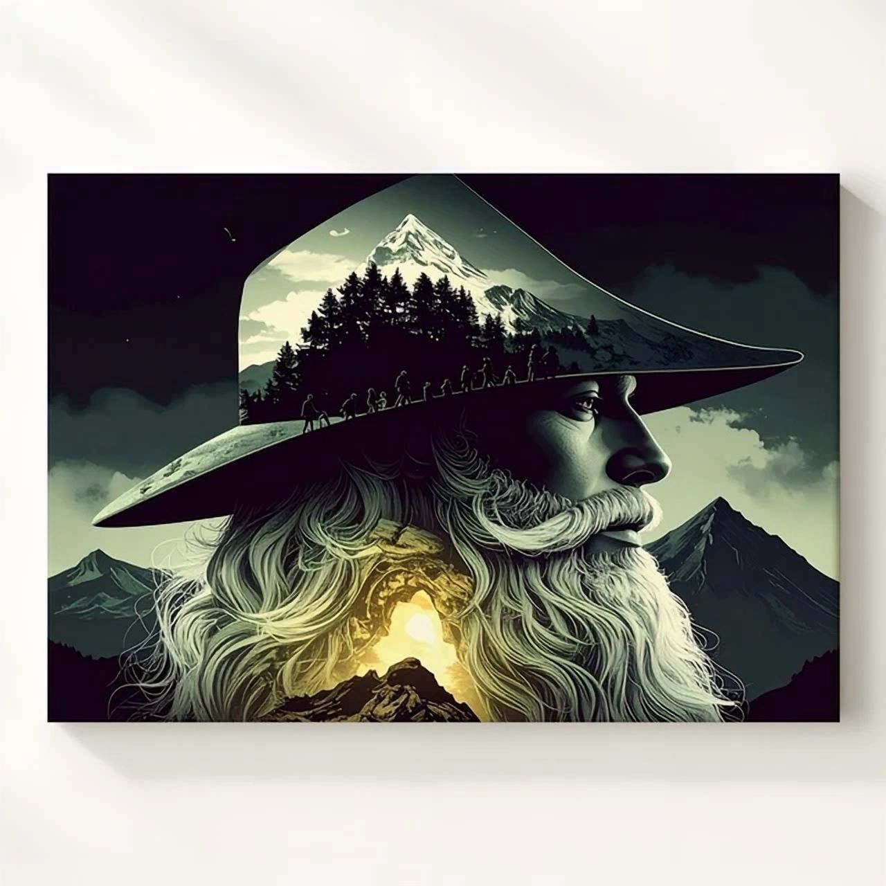 Ancient Spirit Of The Mountain Postermystical Guardian Wall Art Modern ...