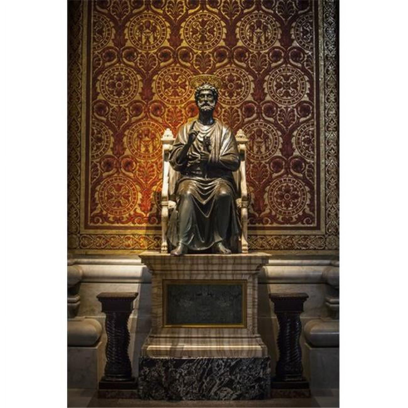 Ancient Statue of Saint Peter St. Peters Basilica - Rome Italy Poster ...