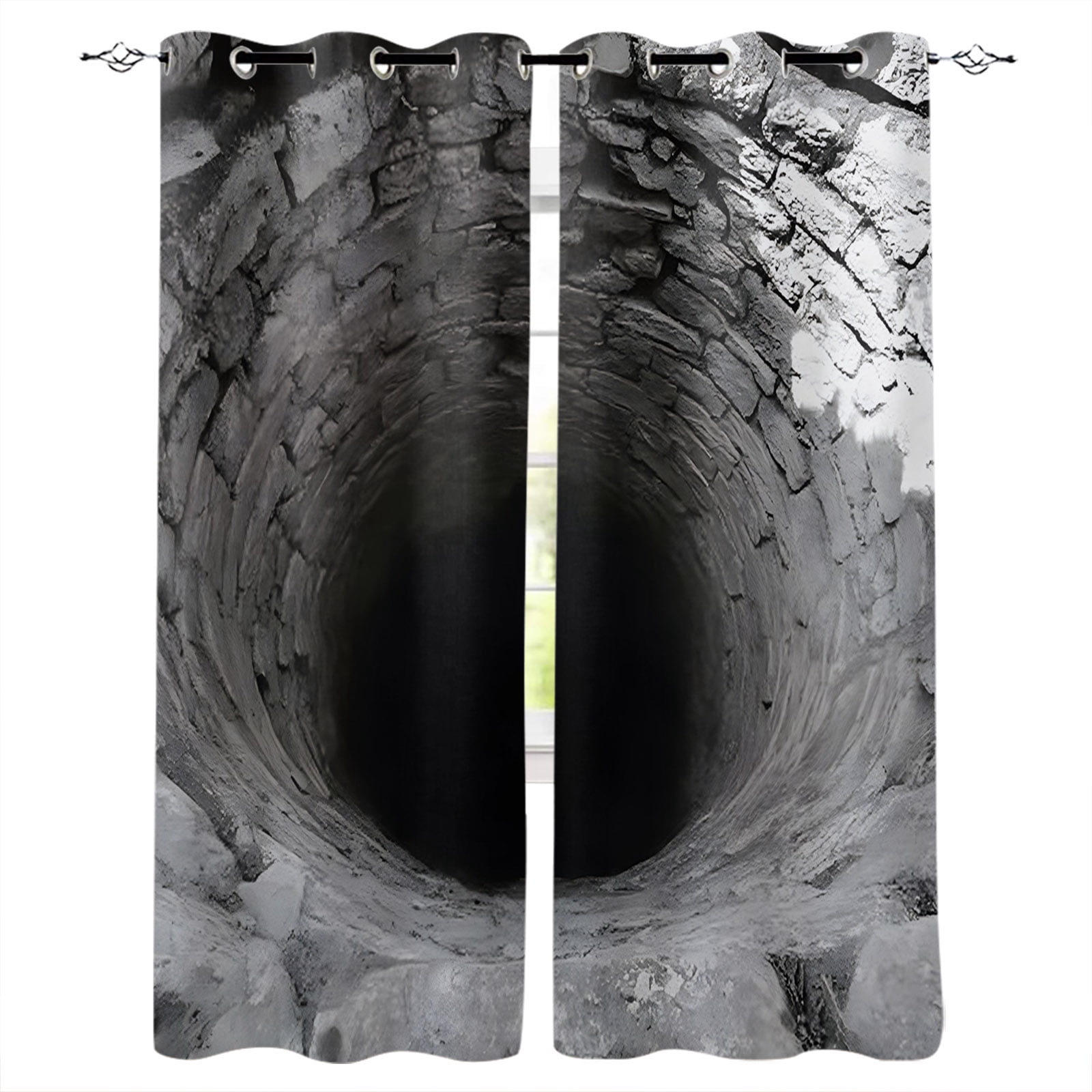 Ancient Stone Well Blackout Curtains for Bedroom/Living Room, Thermal ...