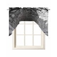 Ancient Stone Well Kitchen Swag Valances for Windows, Deep Realistic ...