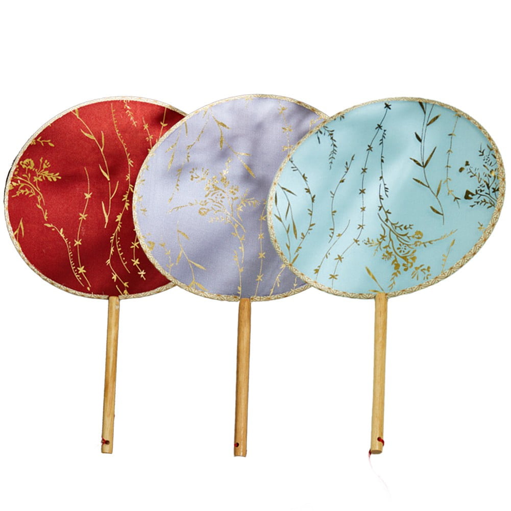 Ancient Style Gold-Stamped Transparent Round Fan Wedding Photography ...