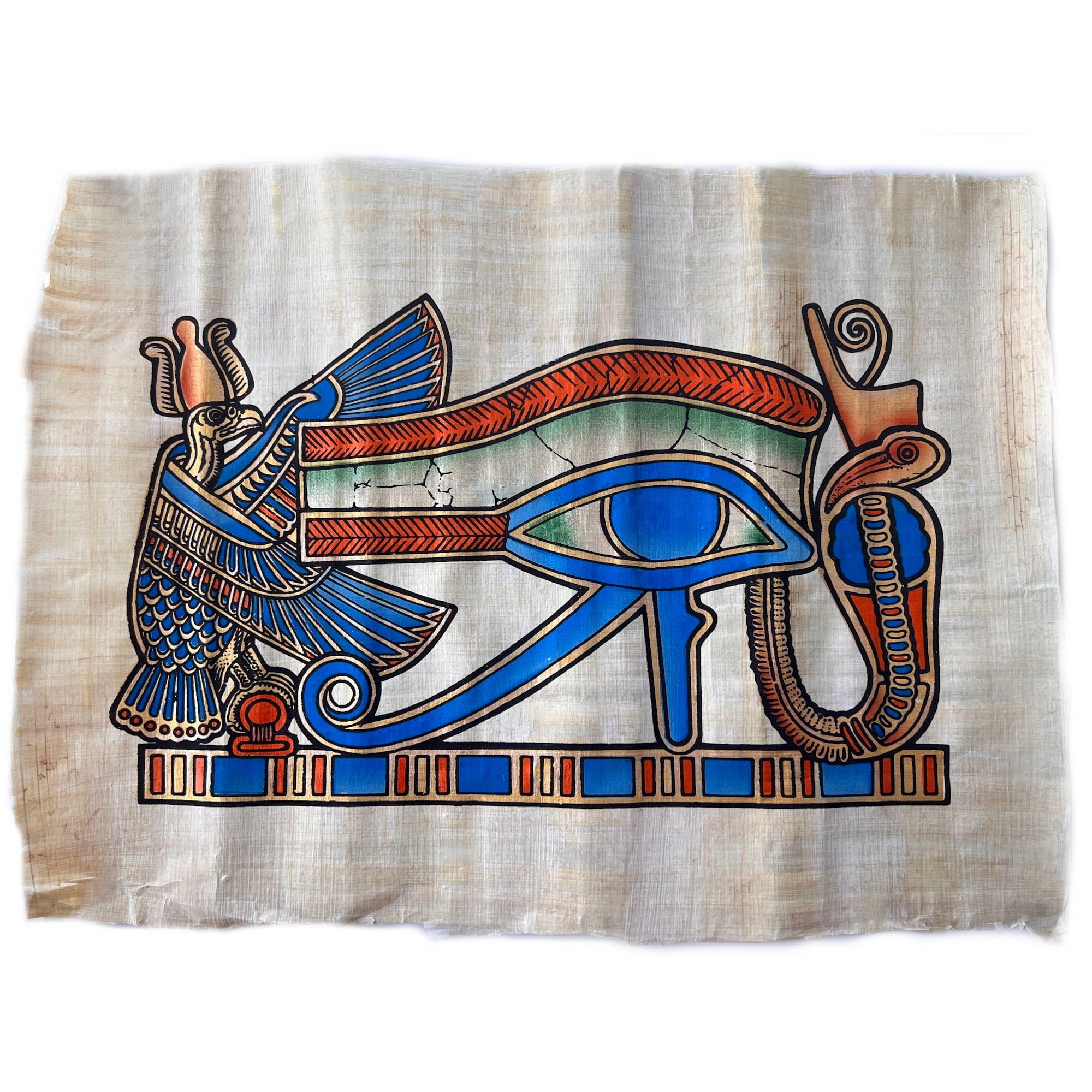Ancient Symbolism in Eye of Ra Papyrus Art, Mystical Illumination ...