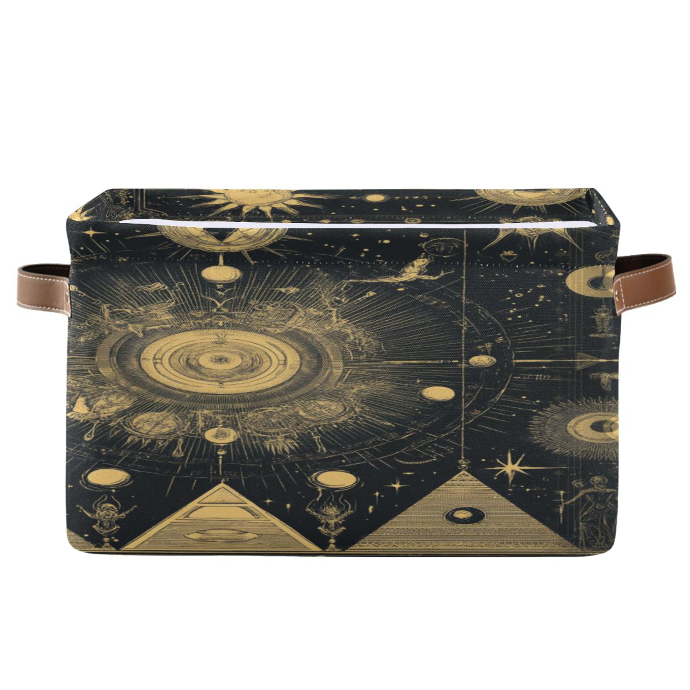 Ancient Symbols and Shapes Foldable Storage Basket,Canvas Fabric ...
